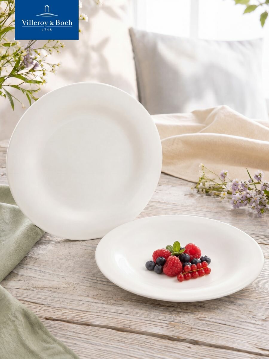 Набор салатных тарелок 21 см, 2 шт, New Cottage, Villeroy & Boch, Премиум-Фарфор для салата сервировка стола фарфоровая посуда