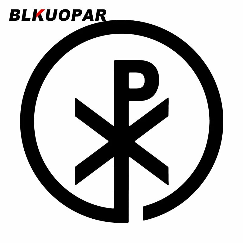 Наклейка-крест Christogram Chi Ro BLKUOPAR: Символ Христа, водонепроницаемая, для style10, 25cm