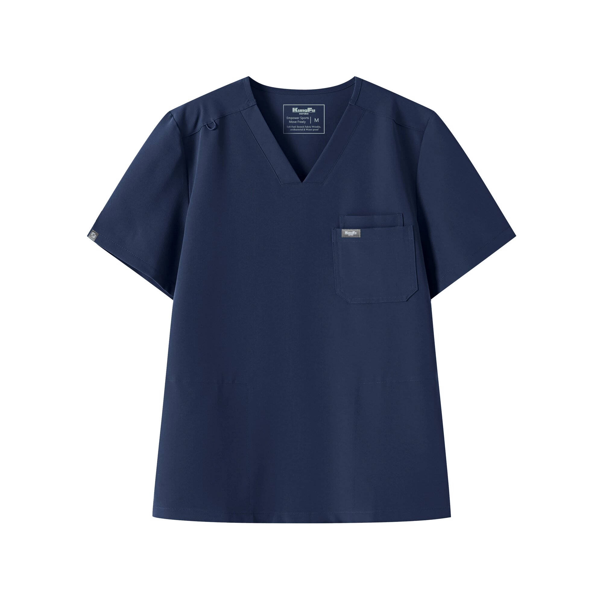 Мужские медицинские скрабы KUNGFU SCRUBS из полиэстера и спандекса Темно-синий, XXXL, Navy
