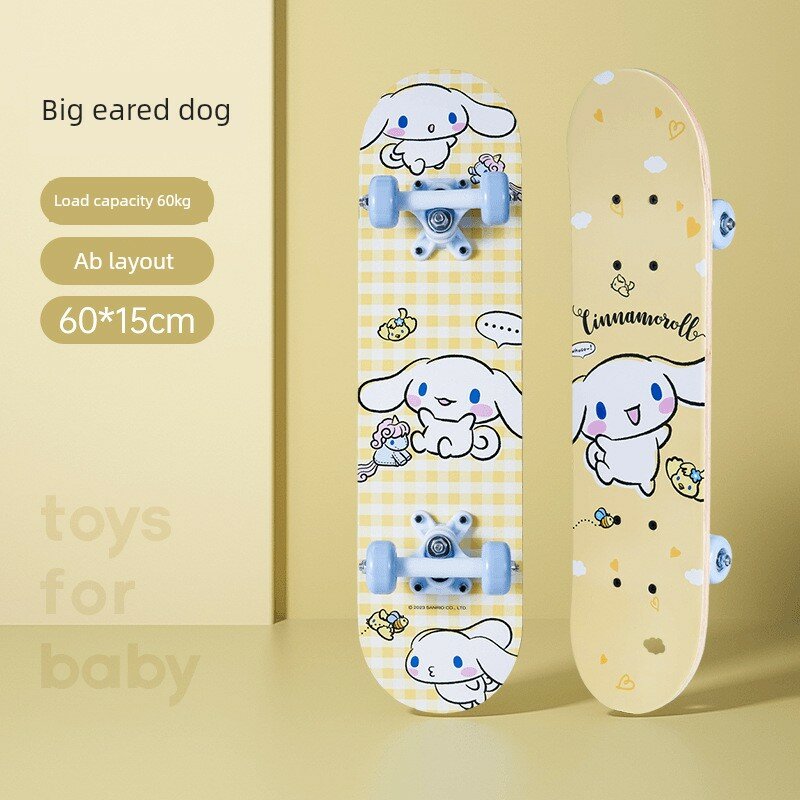 Big Ears Dog 24-дюймовый детский скейтборд для детей 3-12 лет, прочная конструкция, легко складывается, веселый для