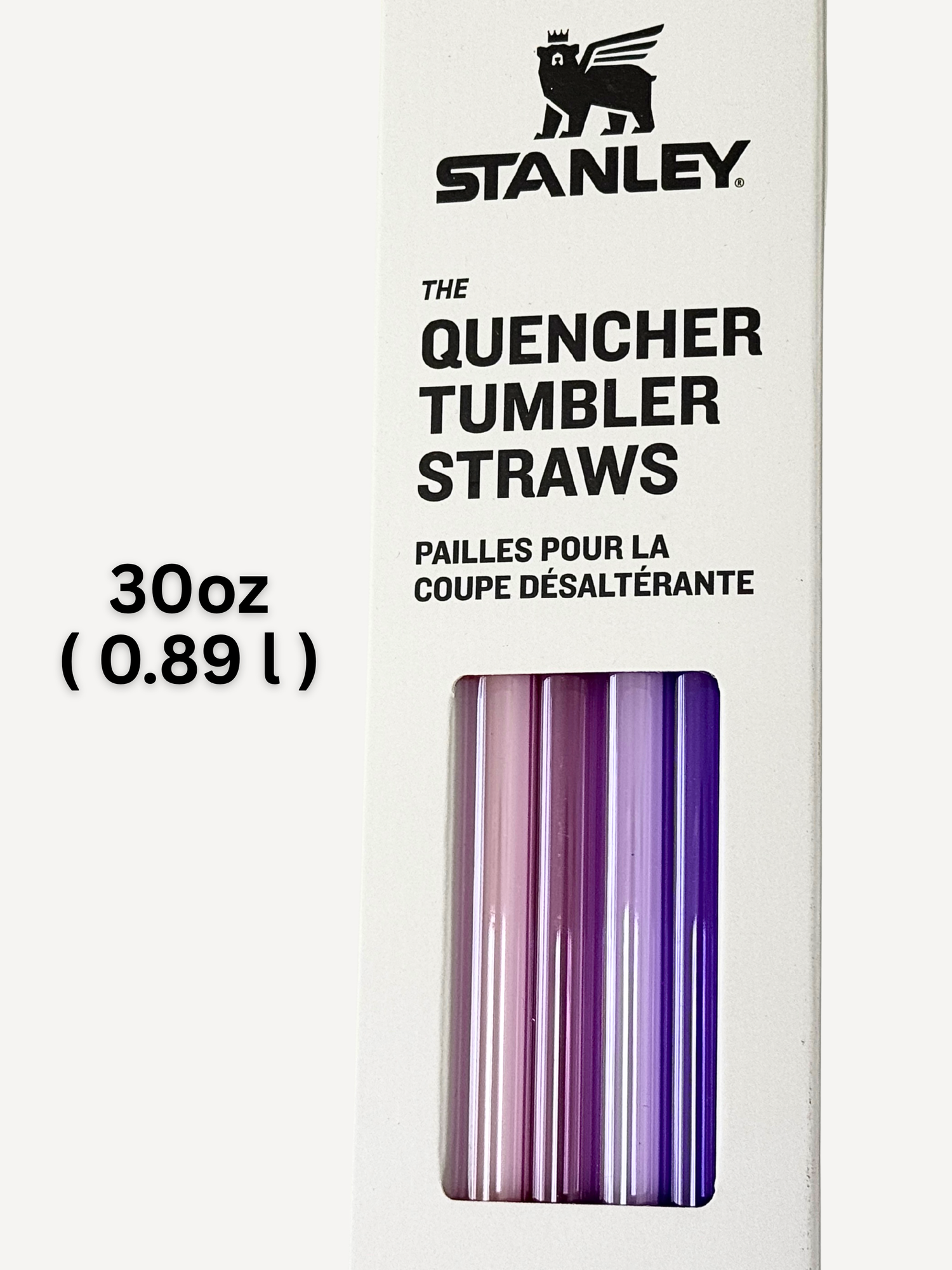 Трубочки Stanley Quencher Tumbler Straws 30 oz (0.89 л), оттенки фиолетового, набор из 4 шт, оригинал США