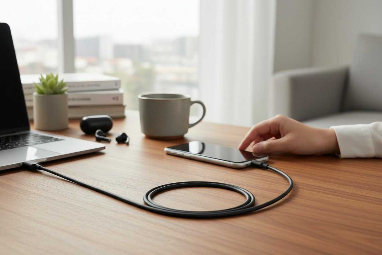 Кабель, Type-C - USB, 3 А, 1 м, передача данных, ПВХ, чёрный