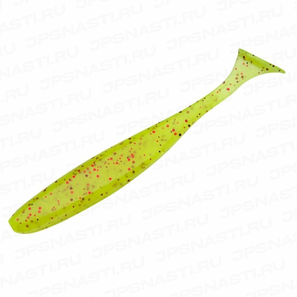 Силиконовые приманки для рыбалки Keitech Easy Shiner, 4 inch, #PAL01 Chartreuse Red Flake / Японские приманки Кейтеч