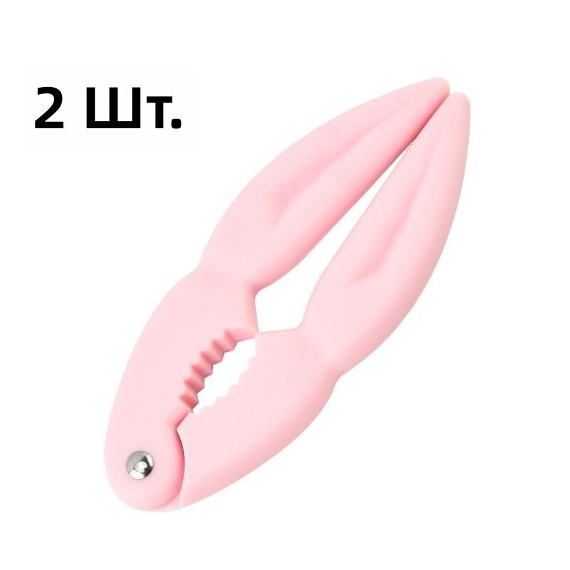 Набор для разделки морепродуктов, щипцы для краба и орехов, 2 шт, розовый цвет