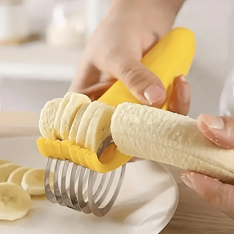 Нож для нарезки бананов и огурцов из нержавеющей стали, Nordic Yellow, кухонный аксессуар для BBQ и кемпинга