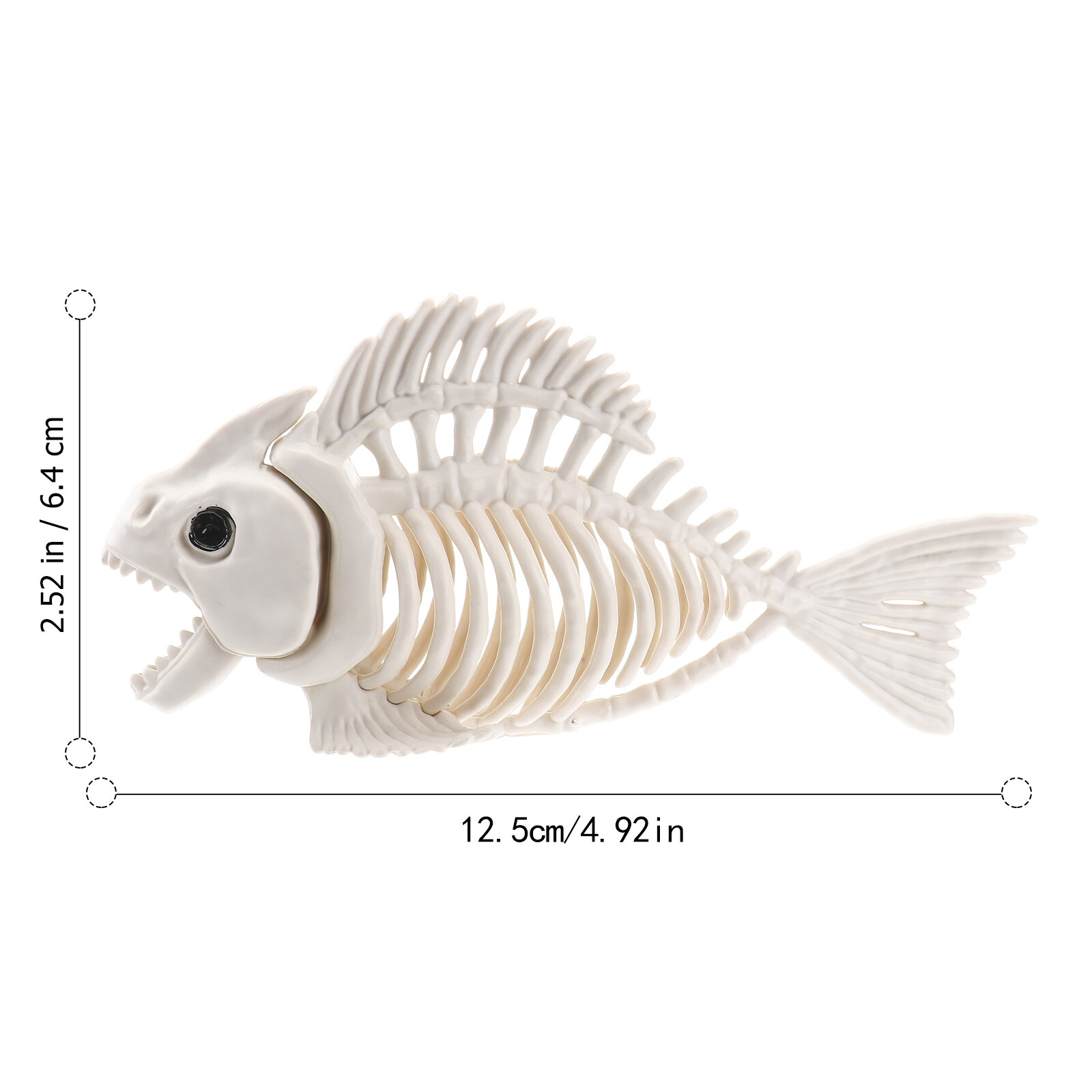 Рыбий Скелет Из Пластика Для Хэллоуина 26x6.4 Cm Игрушка Для Праздничного Украшения И Косплея