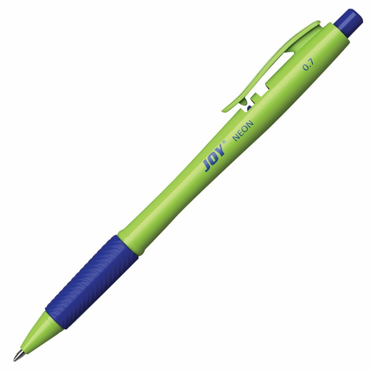 Ручка шариковая Erich Krause масляная автоматическая Ultra Glide Joy Neon, 0,7 мм, линия 0,35 мм, синяя (43347)