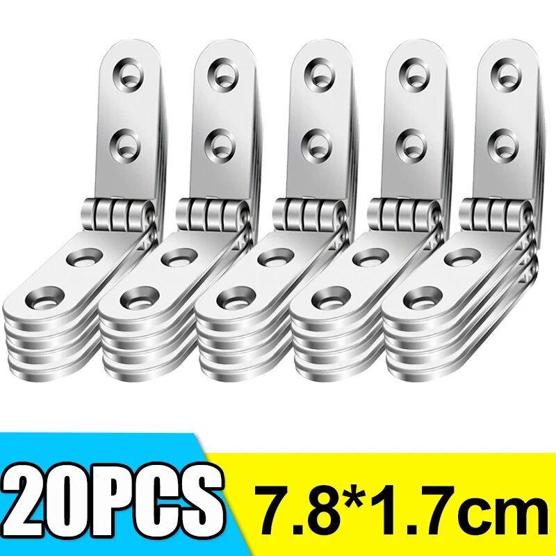 Складные поворотные угловые петли серебристого цвета 24 шт. 20PCS
