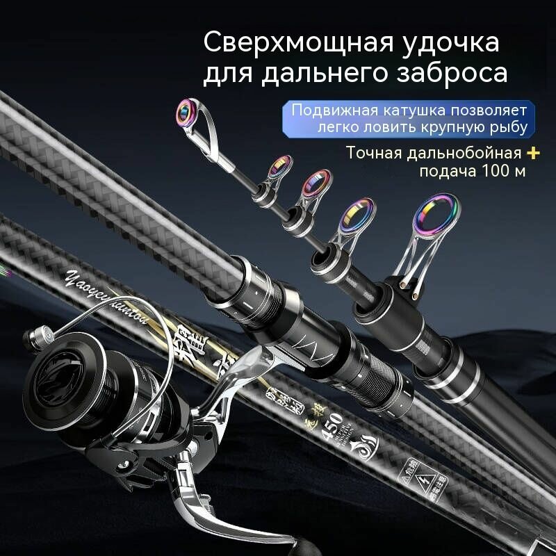 Сверхпрочное и сверхлегкое удилище для дальнобойной ловли крупной рыбы в море и озерах.