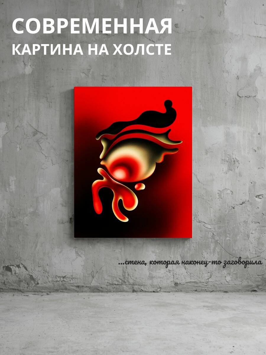 Картина на холсте Глазоподобная абстракция 30x40 см