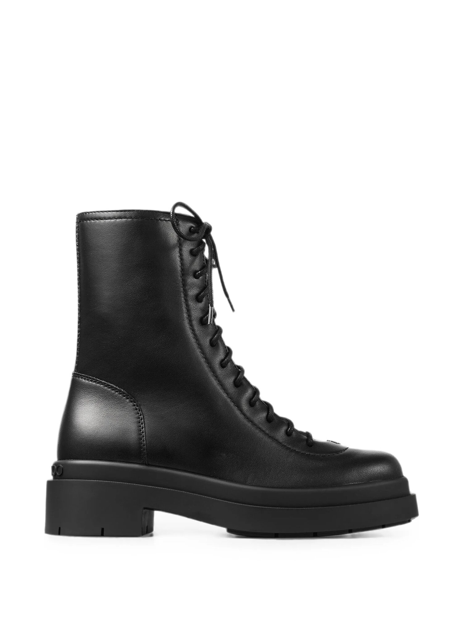 Ботинки Sima Flat black smooth-leather ankle boots