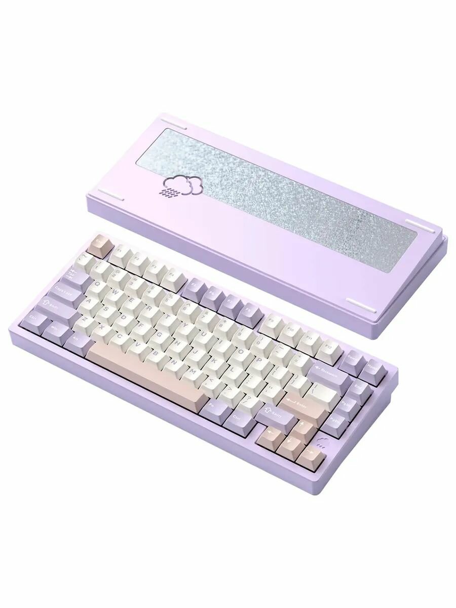 Wobkeys Rainy75 Pro Kailh Cocoa Linear Switch, фиолетовый, игровая клавиатура