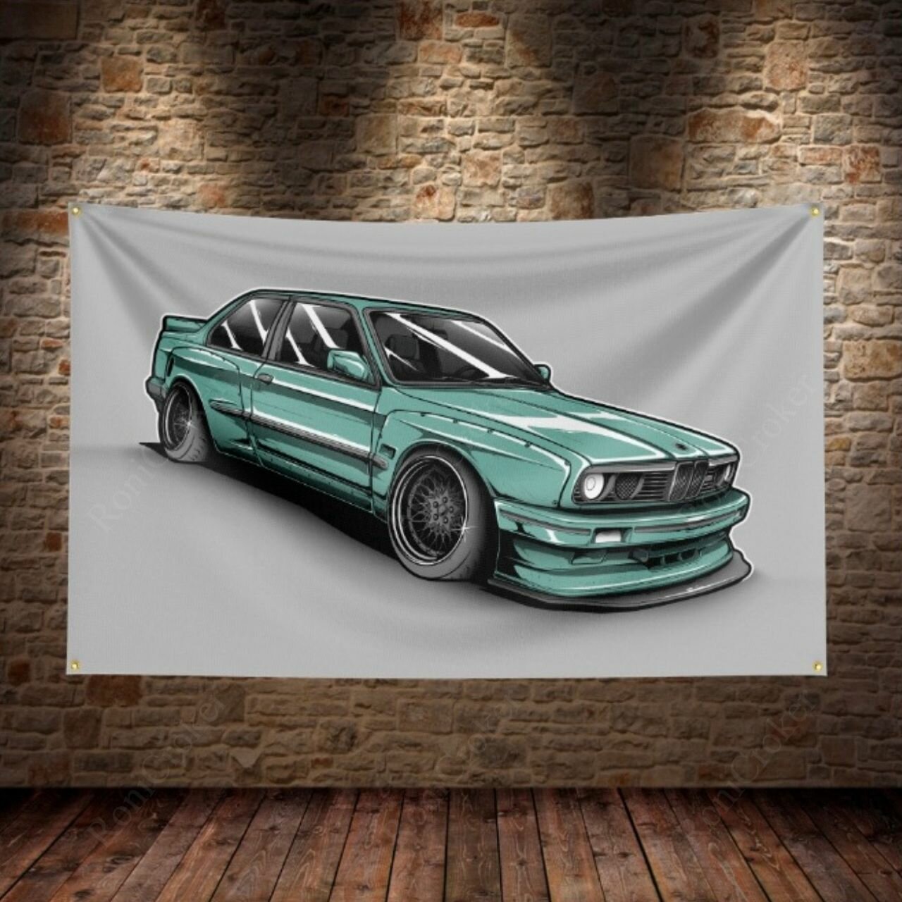 Флаг плакат баннер JDM BMW E30 БМВ Е30 3 series серия