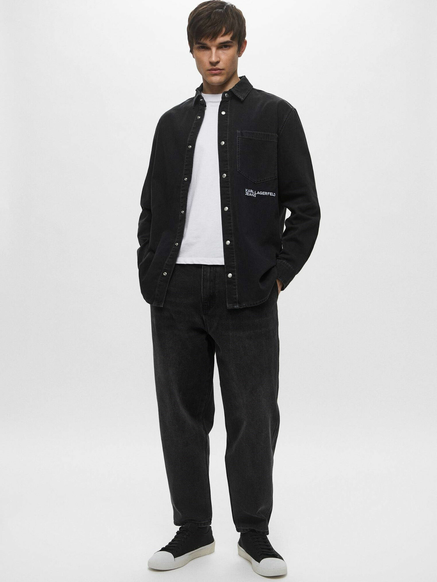Рубашка KARL LAGERFELD JEANS, размер S, черный — фото 1