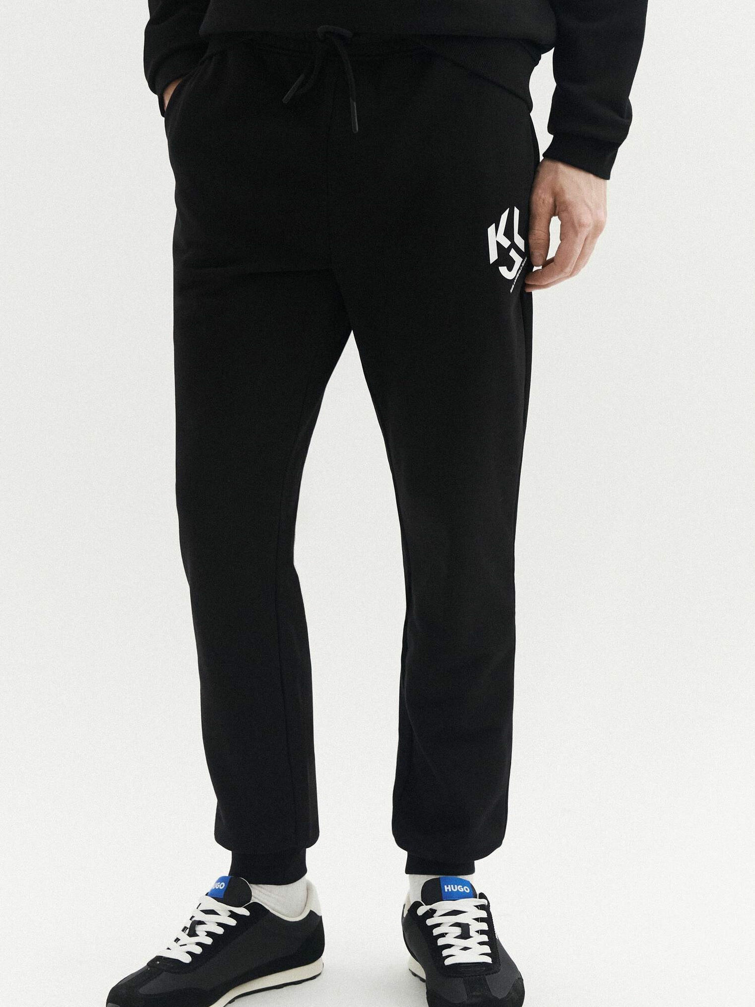Брюки спортивные KARL LAGERFELD JEANS, размер L, черный