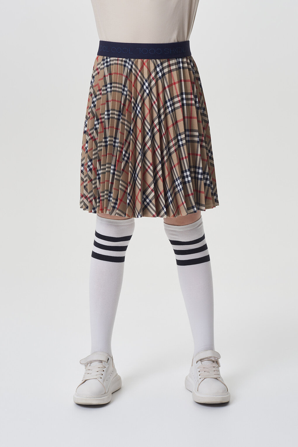 Юбка Choupette, размер 128, синий/бежевый — фото 1