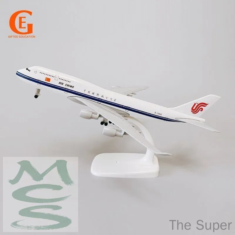 Металлическая Модель Самолета Air China Боинг 747, 20CM С Колесами