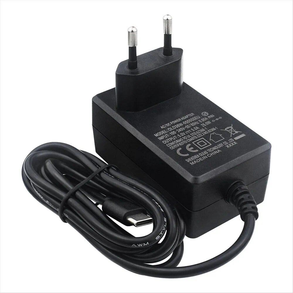 Сетевой блок питания USB Type-C 5V 5A 25W для 5 Pro, кабель 90см, белый