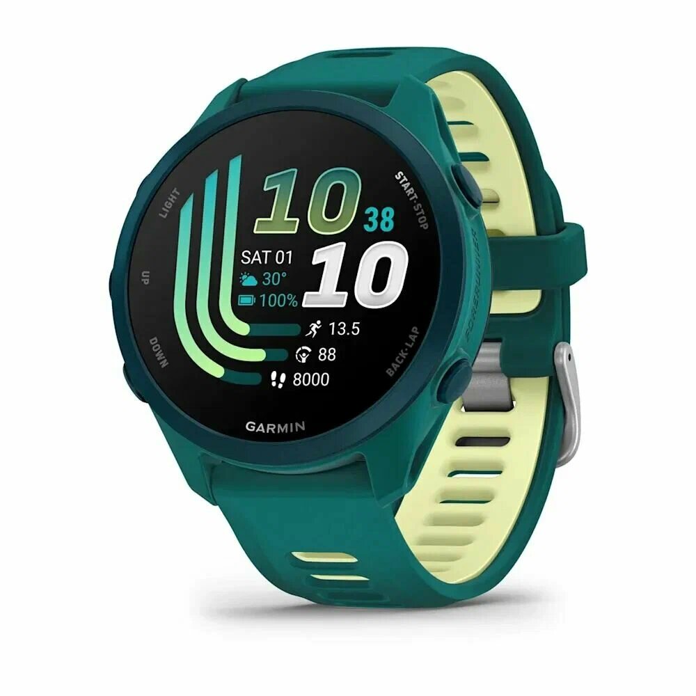 Смарт часы Garmin Forerunner 170 – Music Teal Green with Teal Green/Citron Band 43mm 010-03920-01 Регион - EU