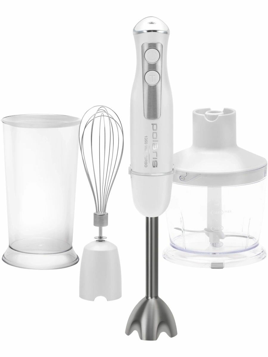 Блендер погружной Polaris PHB 1385 1350Вт белый/серебристый Hand Blender Polaris PHB 1385 1350W white/silver