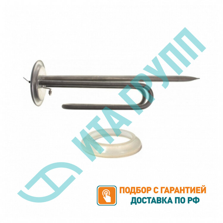 Комплект ТЭН 1,5кВт (1500Вт) RF для водонагревателя Thermex HIT, H, Garanterm, под анод М6, фланец 82мм, нерж, PREMIUM + прокладка, 50079K1