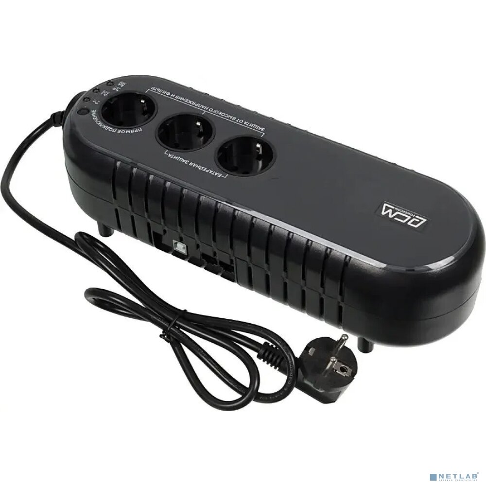 Повреждение упаковки PowerCom WOW-500U ИБП {OffLine, 500VA / 250W, Tower, 3xEURO, USB} (37370)