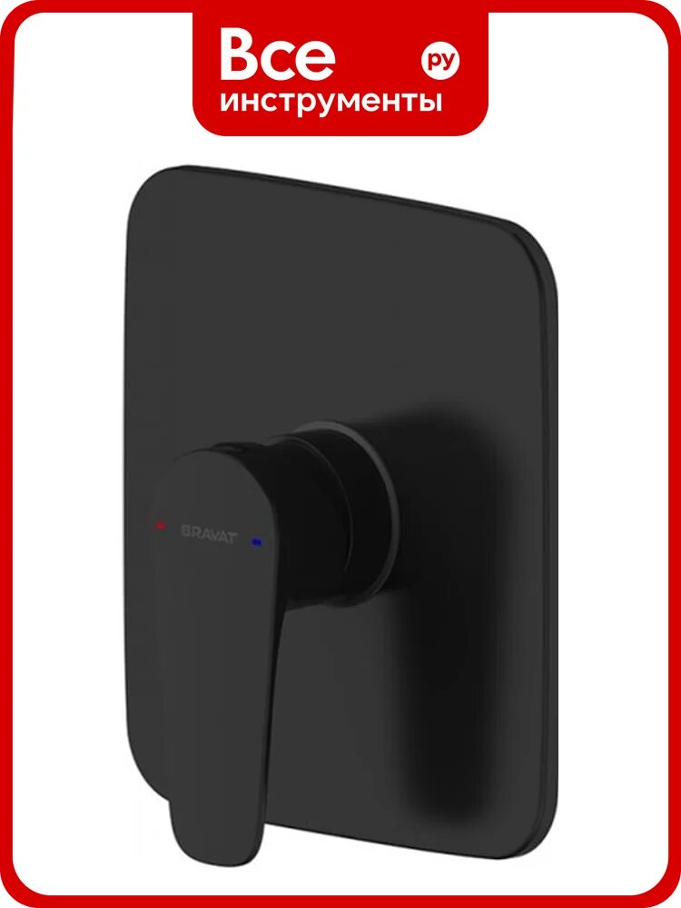 Встраиваемый смеситель Bravat Source Black 1-функция, черный матовый 00267778 PB8173218BW-ENG