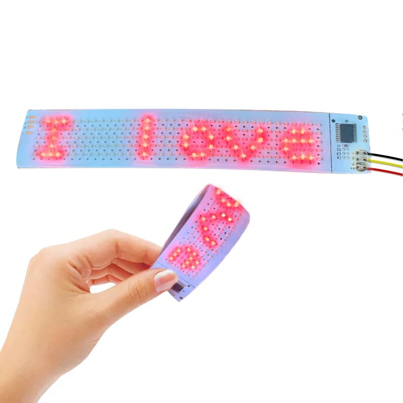 Гибкий LED-экран Yahui с Bluetooth-подключением, ультратонкий электронный экран высокой четкости, умный носимый мягкий