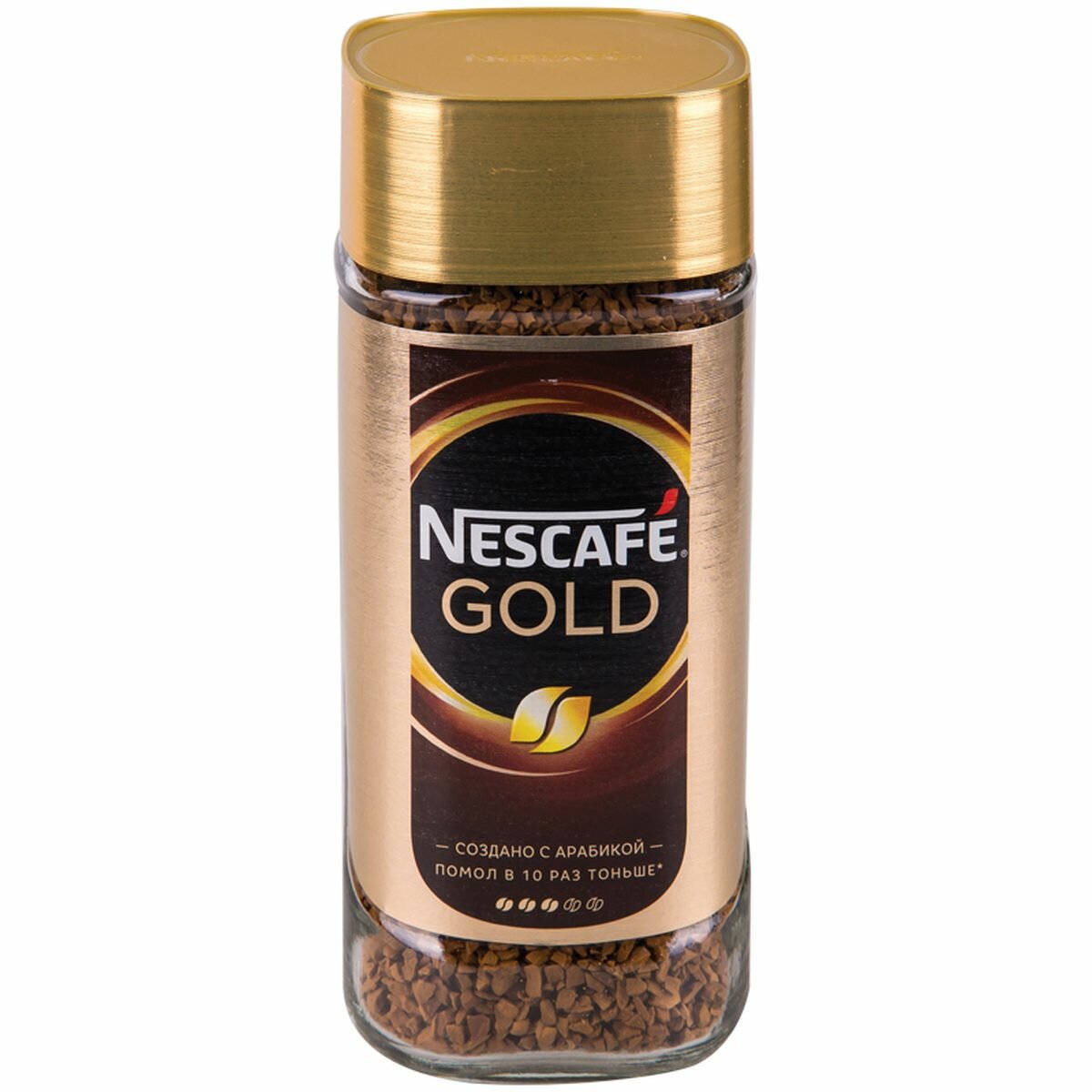 Кофе растворимый Nescafe Gold, сублимированный, с молотым, тонкий помол, стеклянная банка, 95г (12448678), 12 уп.