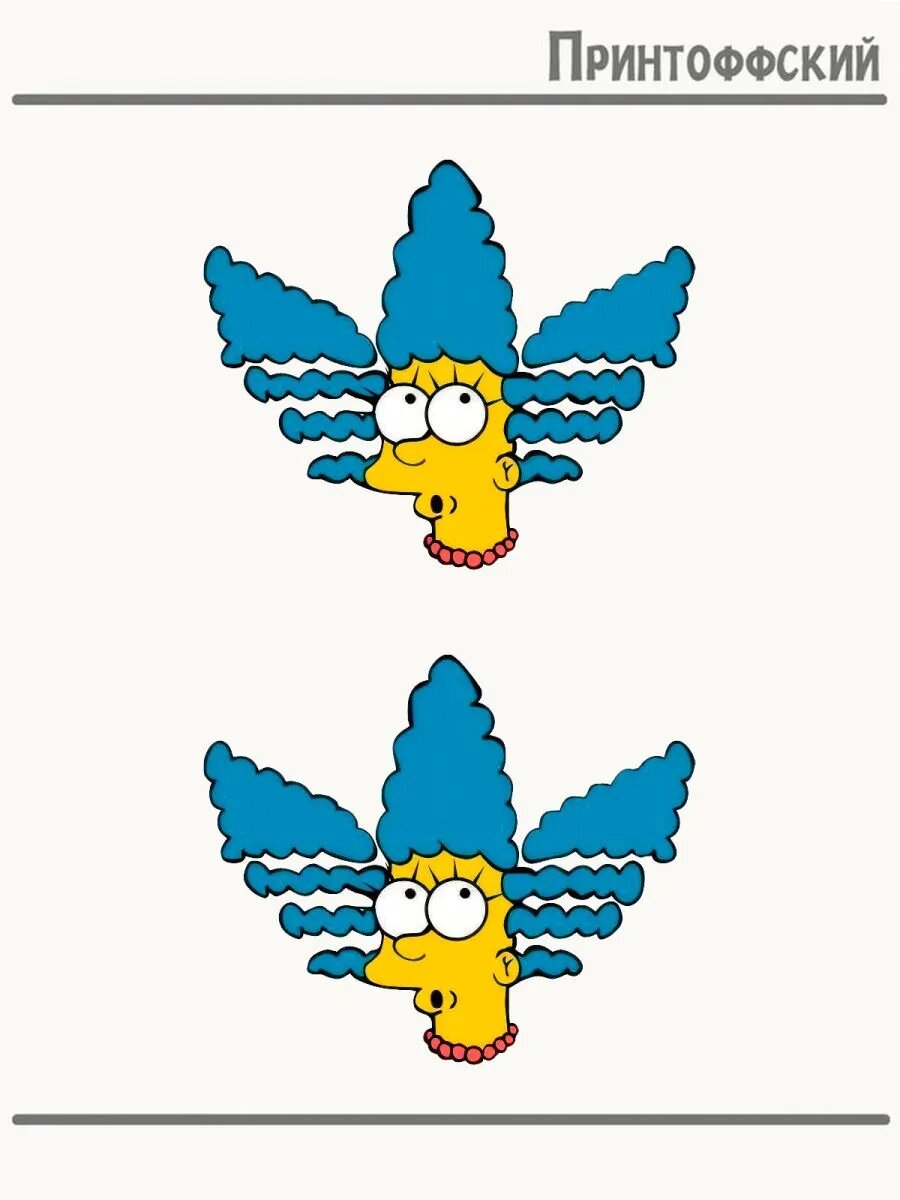 2-е (Две) Термонаклейки simpsons adidas марж симпсон