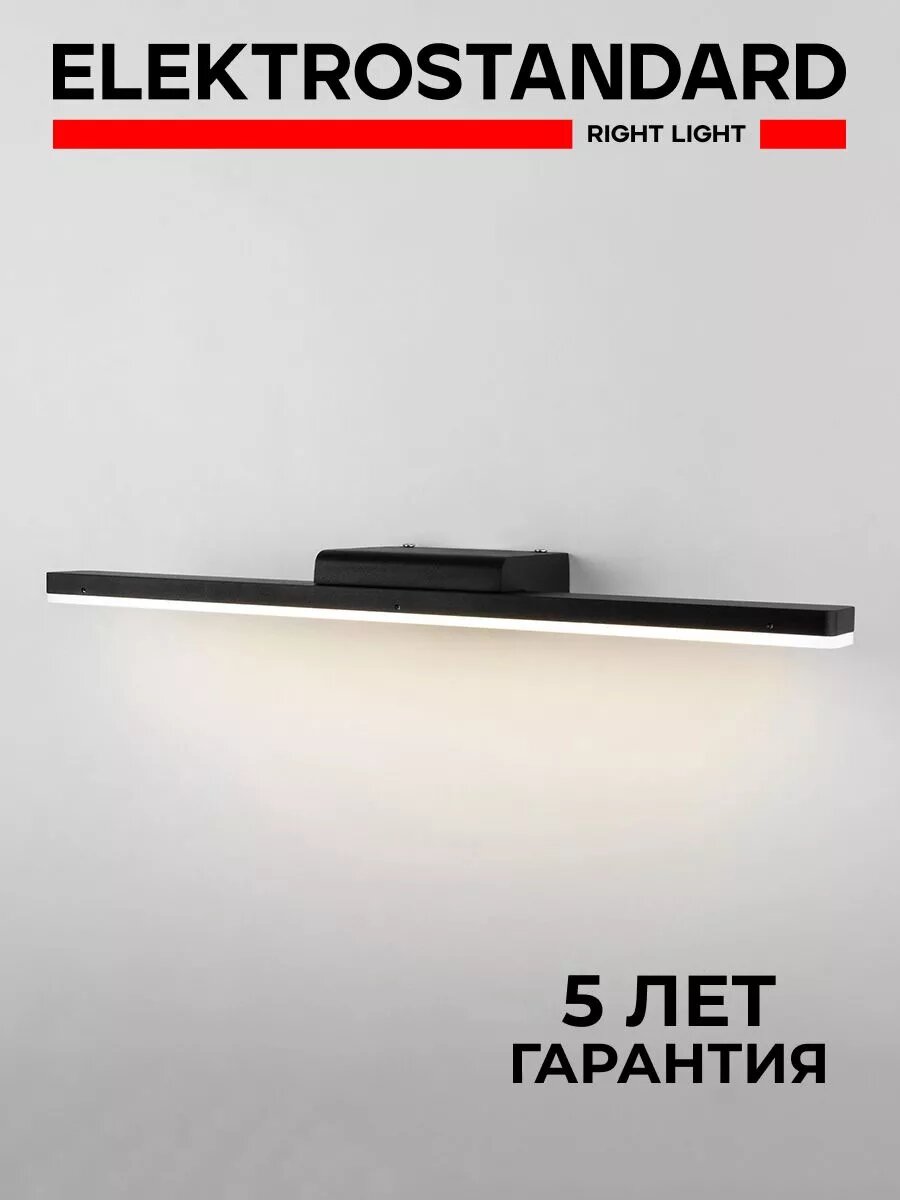 Настенный светильник для картин и зеркал Elektrostandard Protect MRL LED 1111, 12 Вт, 4000 К, цвет чёрный, IP44