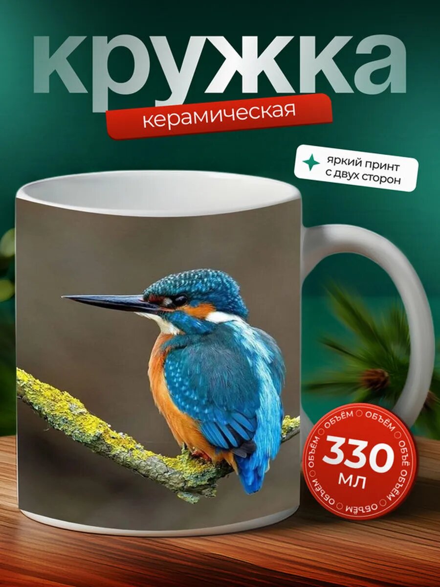 Кружка Зимородок птица,