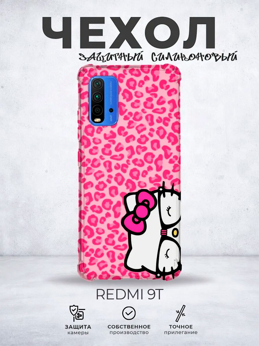 Чехол на Xiaomi Redmi 9T с принтом Хелло Китти y2k