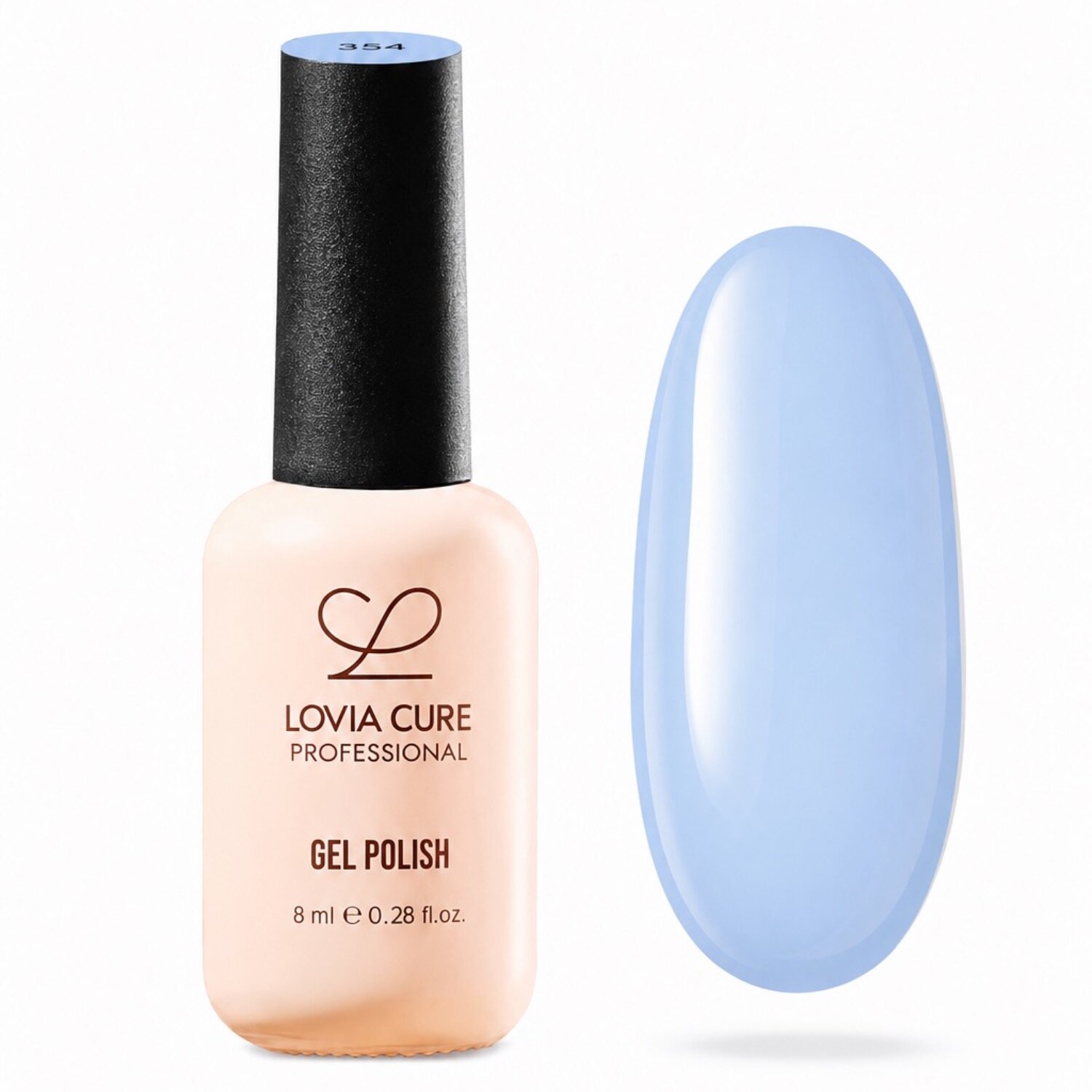 Гель-лак LOVIA CURE 380, 8 мл нежно-голубой