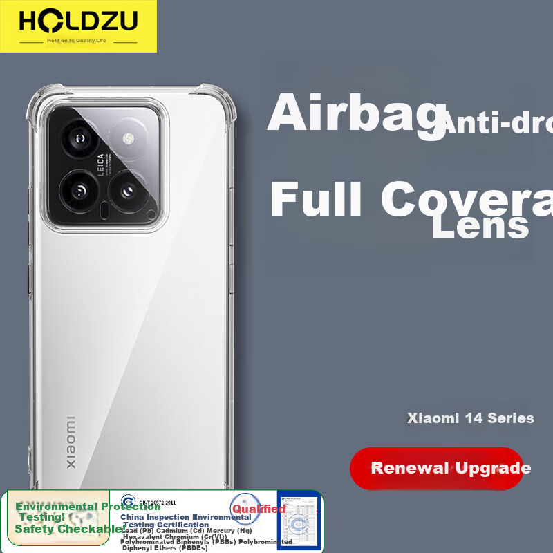 Прозрачный защитный чехол для Xiaomi 14 с амортизацией и защитой углов из ТПУ