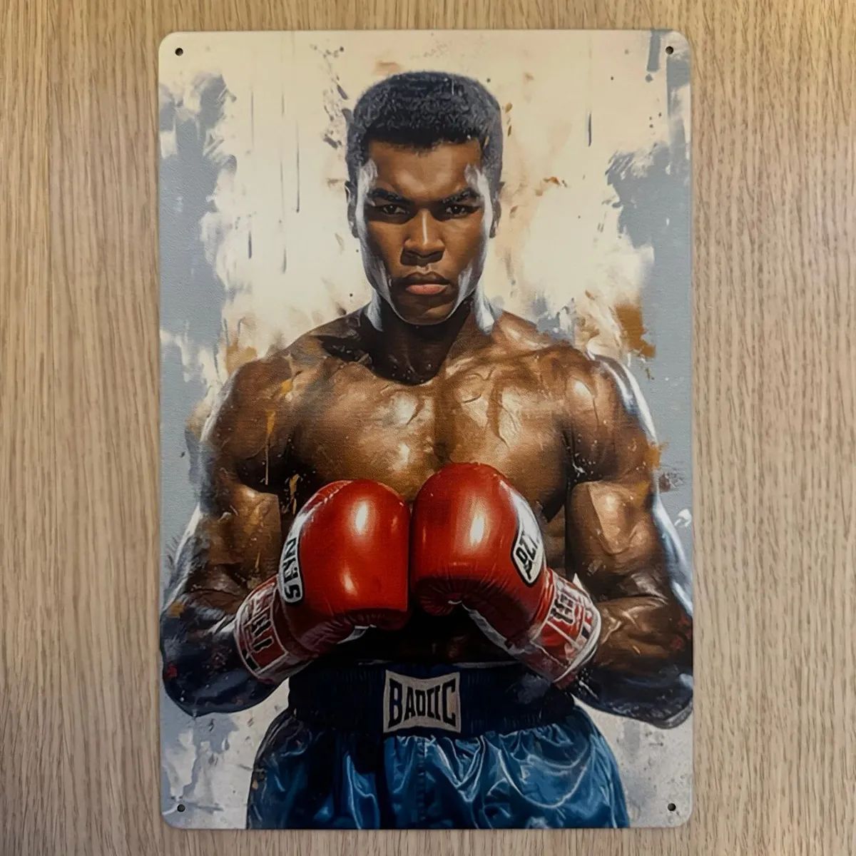 Табличка металлическая интерьерная Арт Мухаммед Али Бокс Art Mohamed Aly Box