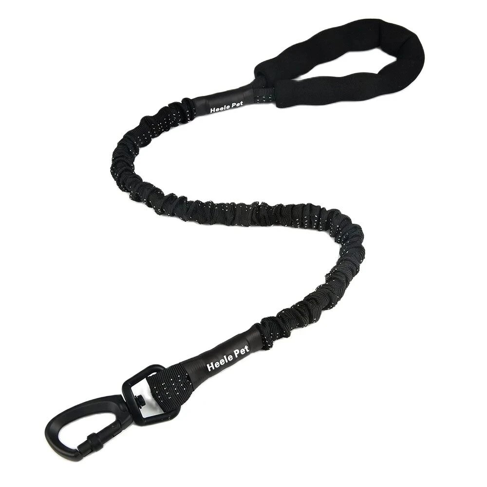 Амортизирующий гибкий поводок для собак yplgpet 75/120 см 120cm, Черный, Black