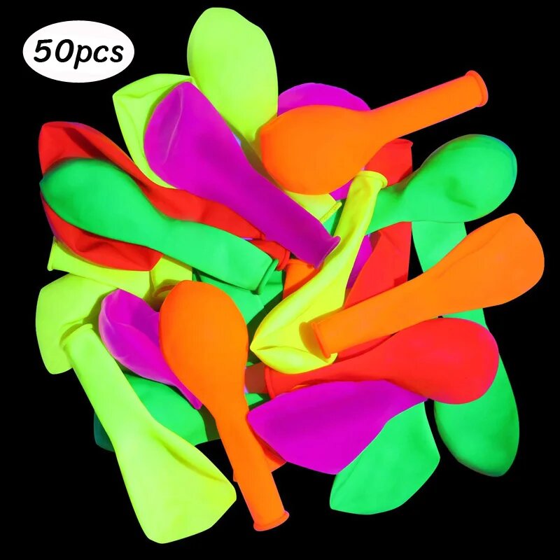 Неоновые светящиеся шары MicroPlush 50pcs neon glow