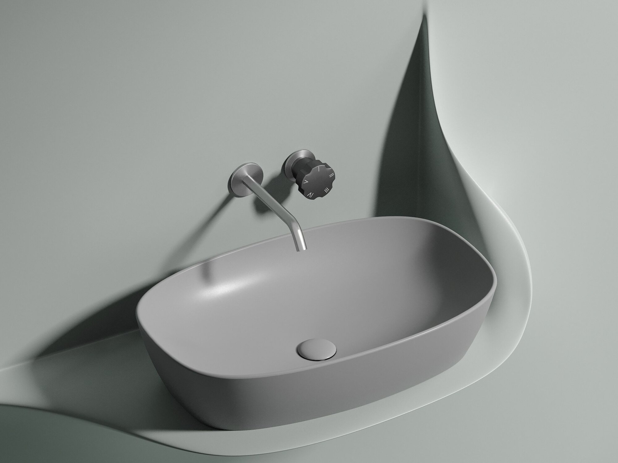 Мебельная раковина Ceramicanova Element 60 CN6049MSG серый матовый