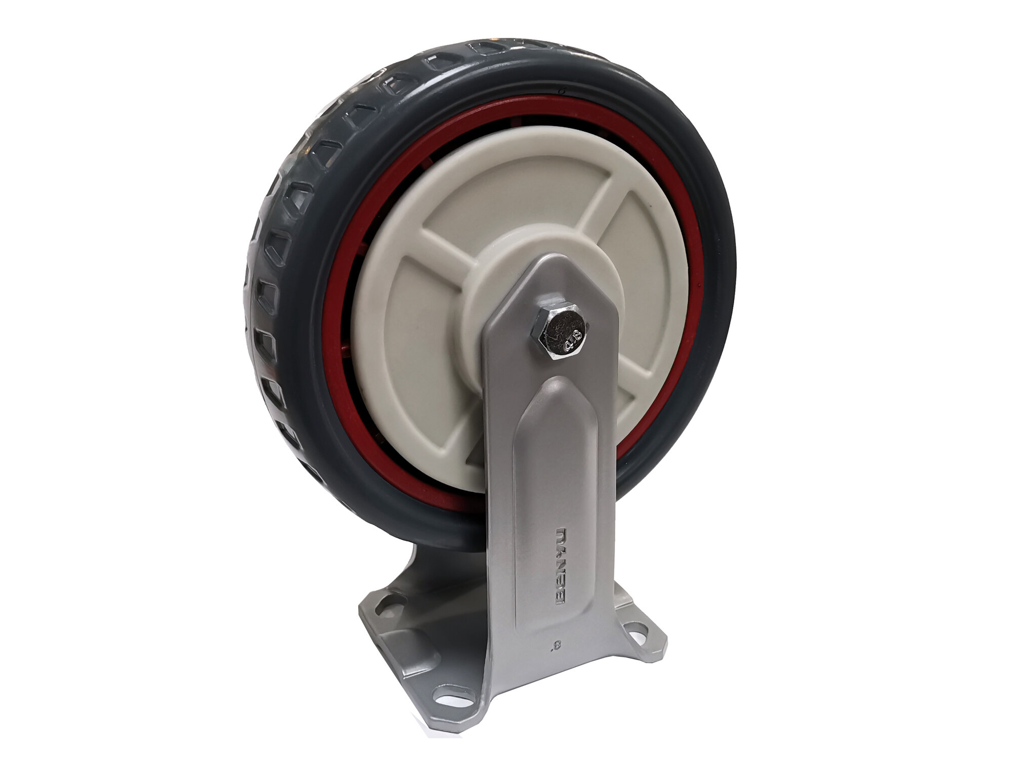 Колесо неповоротное BENYU CASTERS модель LT80 (Heavy) (г/п 400кг, Ф 200мм) платформа.