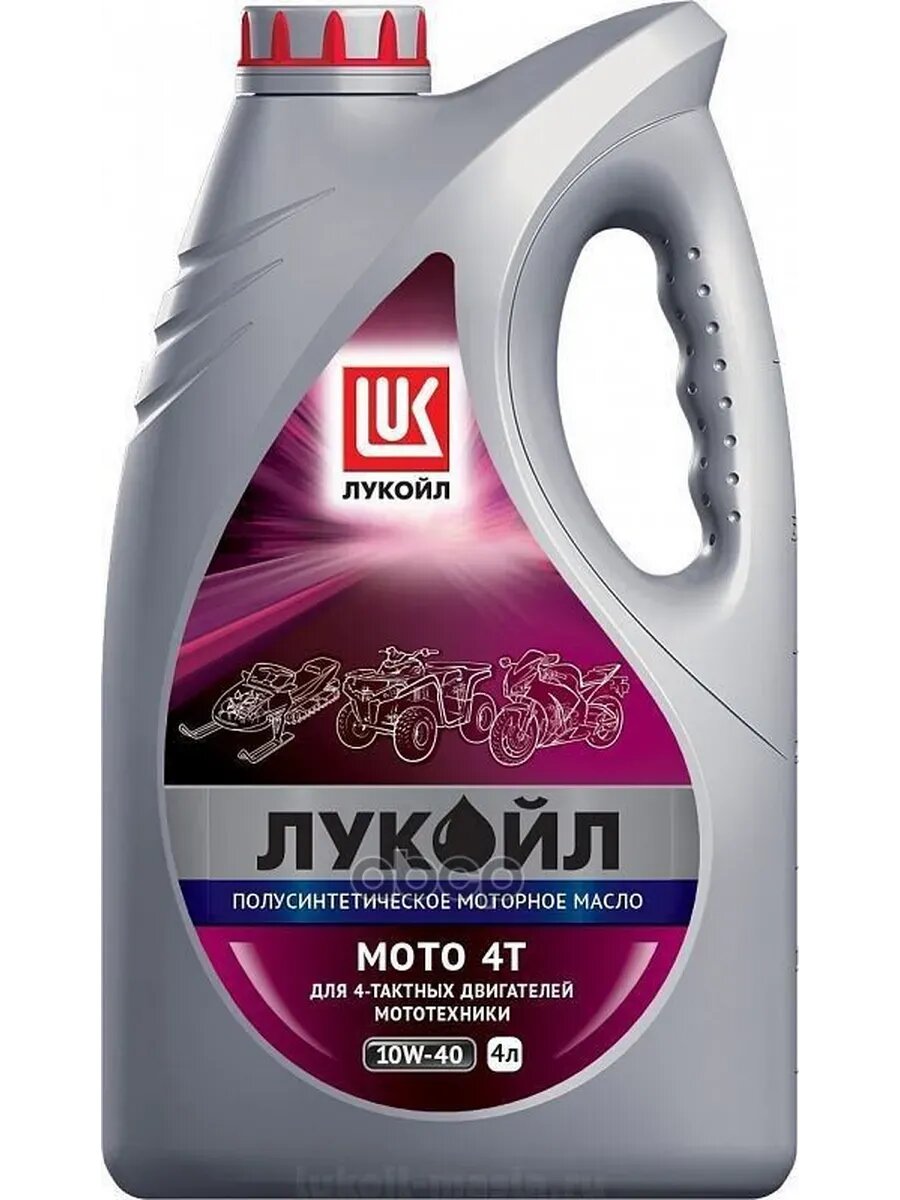 Полусинтетическое ЛУКОЙЛ Moto 4Т 10W-40, 4 л