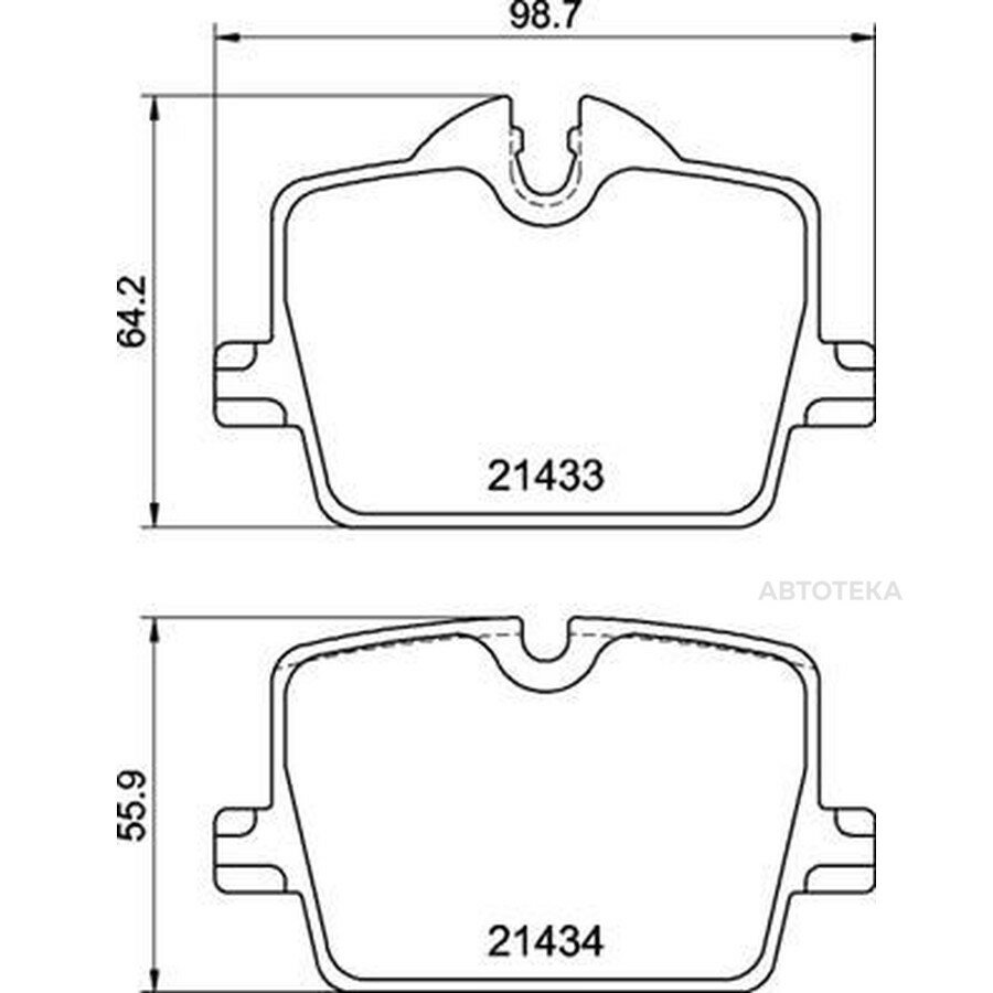 Колодки тормозные дисковые задние BMW (BRILLIANCE) 3 SERIES (G28 G20) 06/19-> / BMW 3 (G20 G80) 11 BREMBO P06114