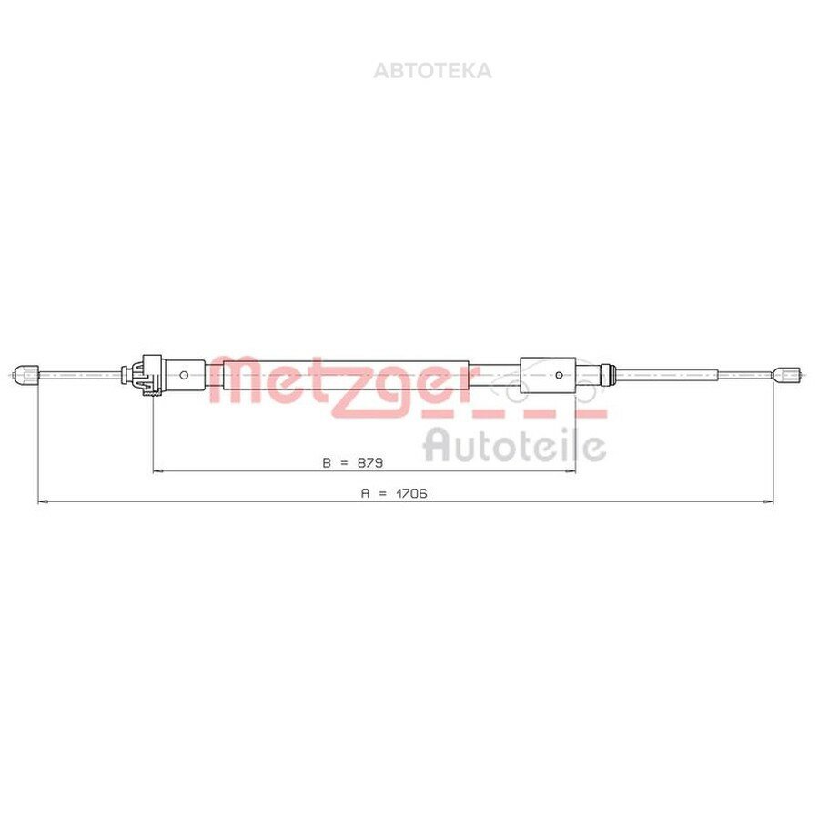Трос ручника METZGER 104525