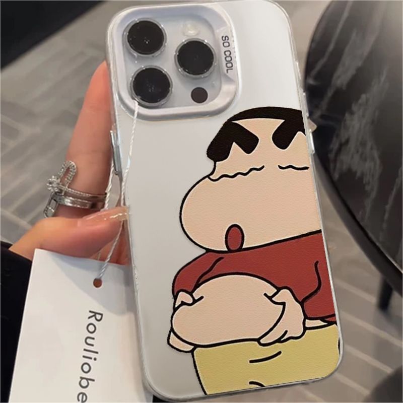 Чехол на Aйфон 16 / IPHONE 16 белый с дизайном "Сёньдзи Нохара", силиконовый антиударный