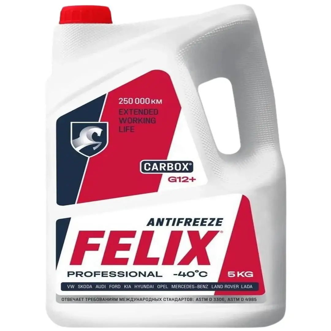 Антифриз FELIX CARBOX G-12+ (-40) красный 5кг
