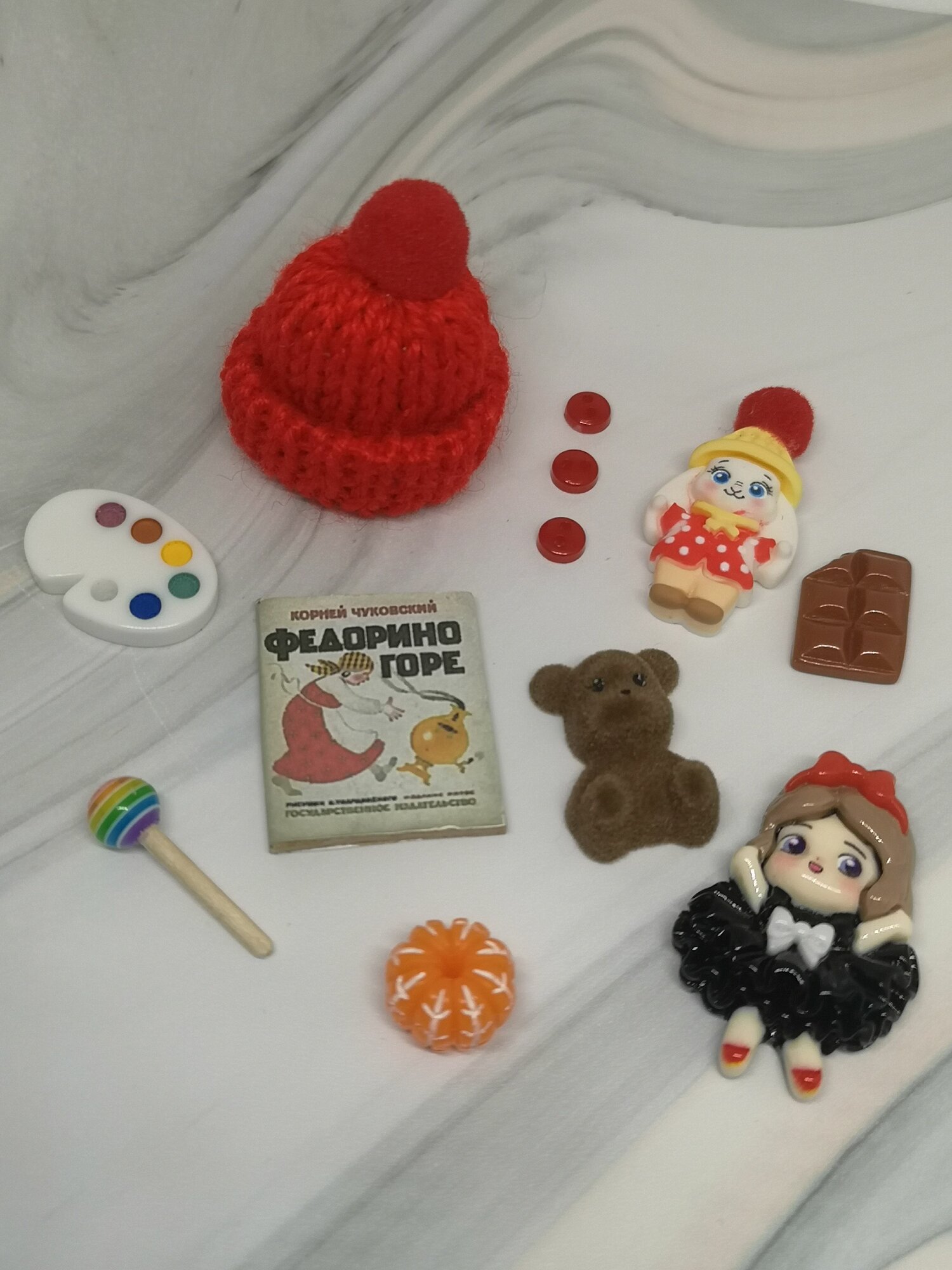 Миниатюры для ватной игрушки, набор "игрушки №2", 12 предметов