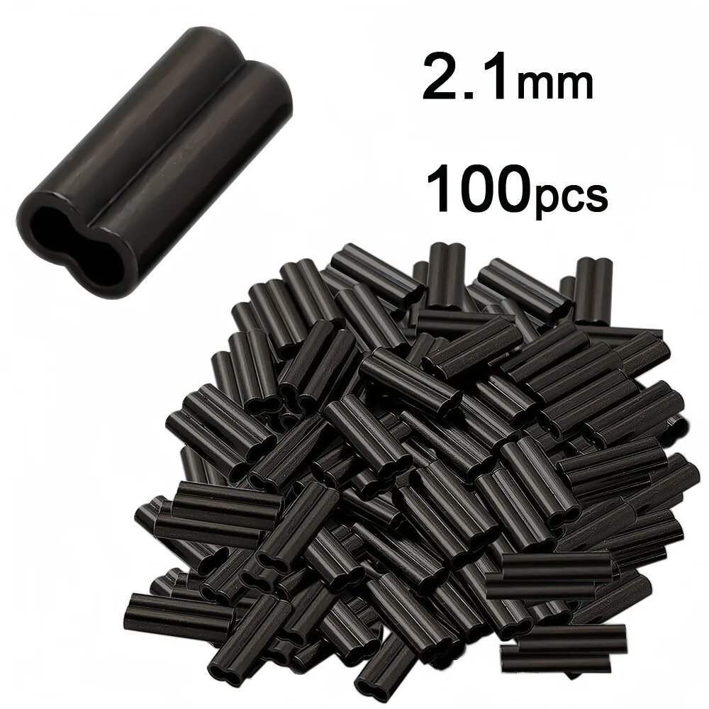 Обжимные рукава для рыбалки Aventik, Black 2.1, 100 шт.