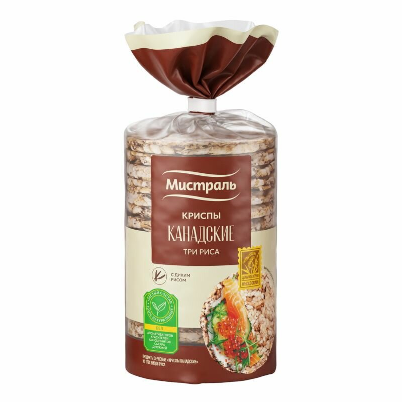 Криспы мистраль три риса Канадские /пакет/ 100г
