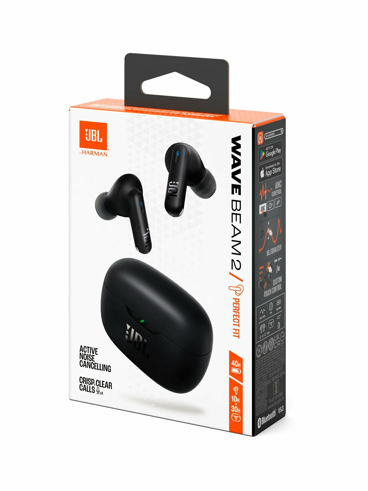 Hayшники беспроводные JBL WAVE BEAM 2 в черном цвете, Глобальная версия