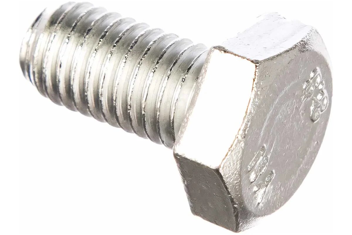 Болт DIN933 Gigant М10х20 25 шт. Оцинкованный болт с шестигранной головкой, класс прочности 8.8, длина 20 мм